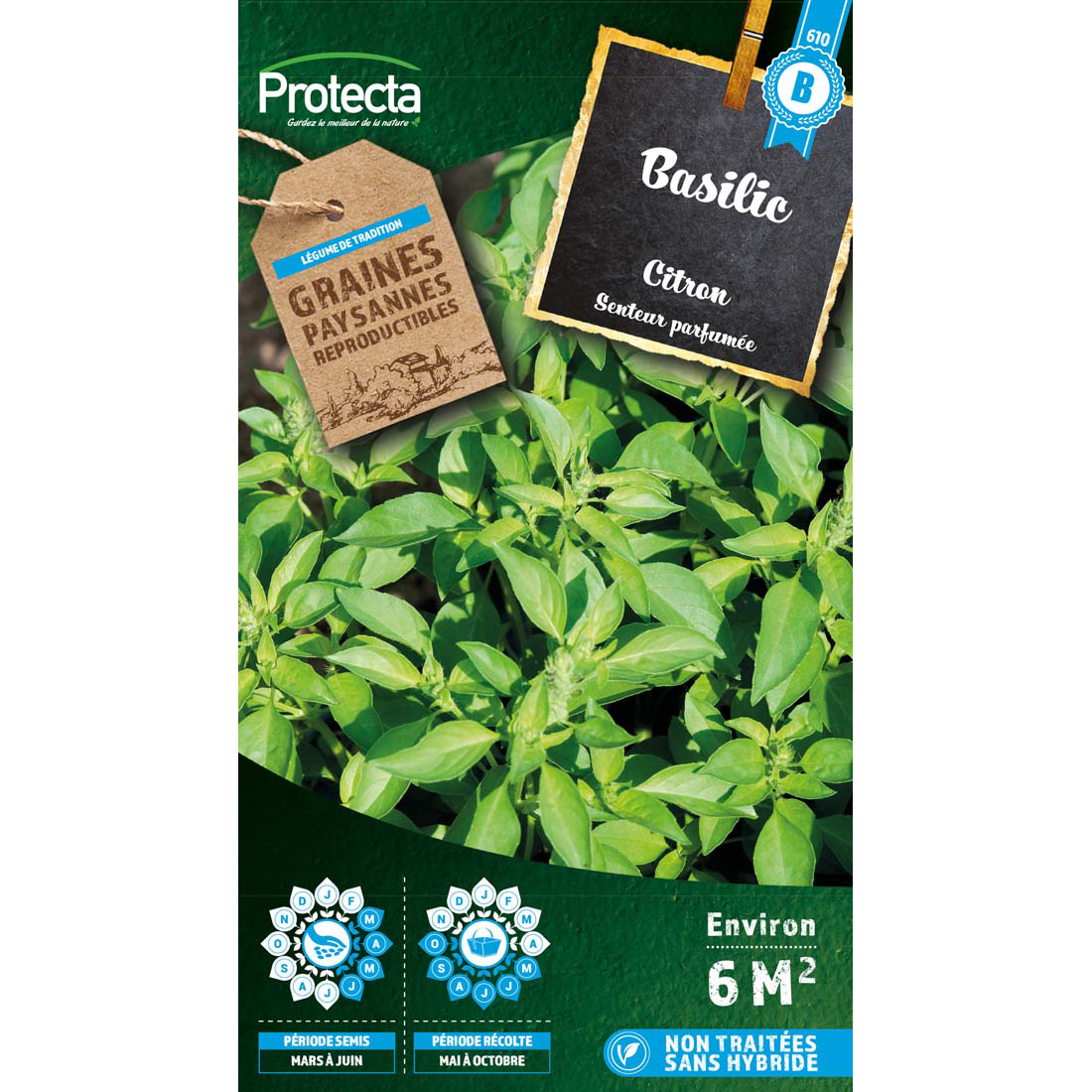 Graines - semis : Basilic Citron sachet 2g